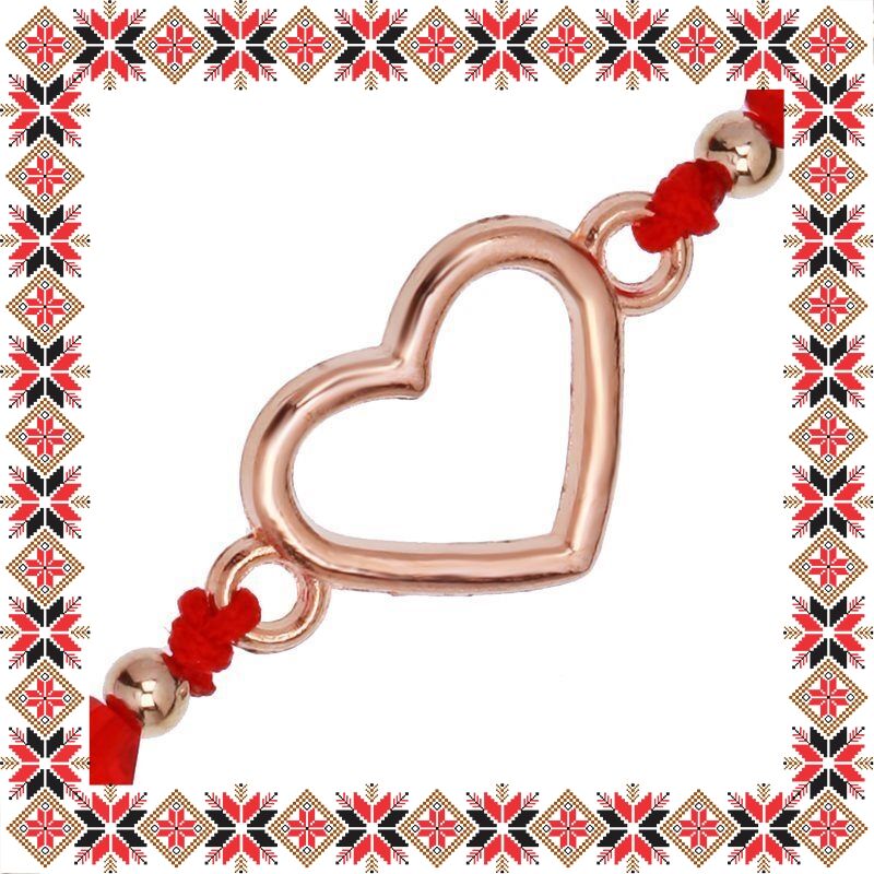 Martisor Bratara Margelute Transparente Inima Aurie