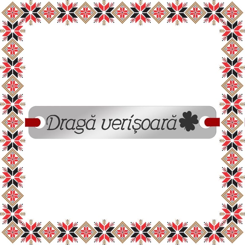 Martisor Personalizat Bratara Inox Placuta Dreptunghiulara Argintie ...