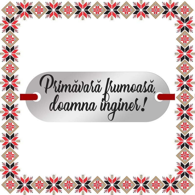 Martisor Bratara Inox Placuta Argintie Primavara Frumoasa Inginer