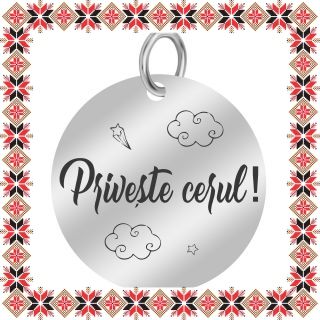 Martisor Brosa Inox Banut Pietre Primavara cu zambete Argintiu