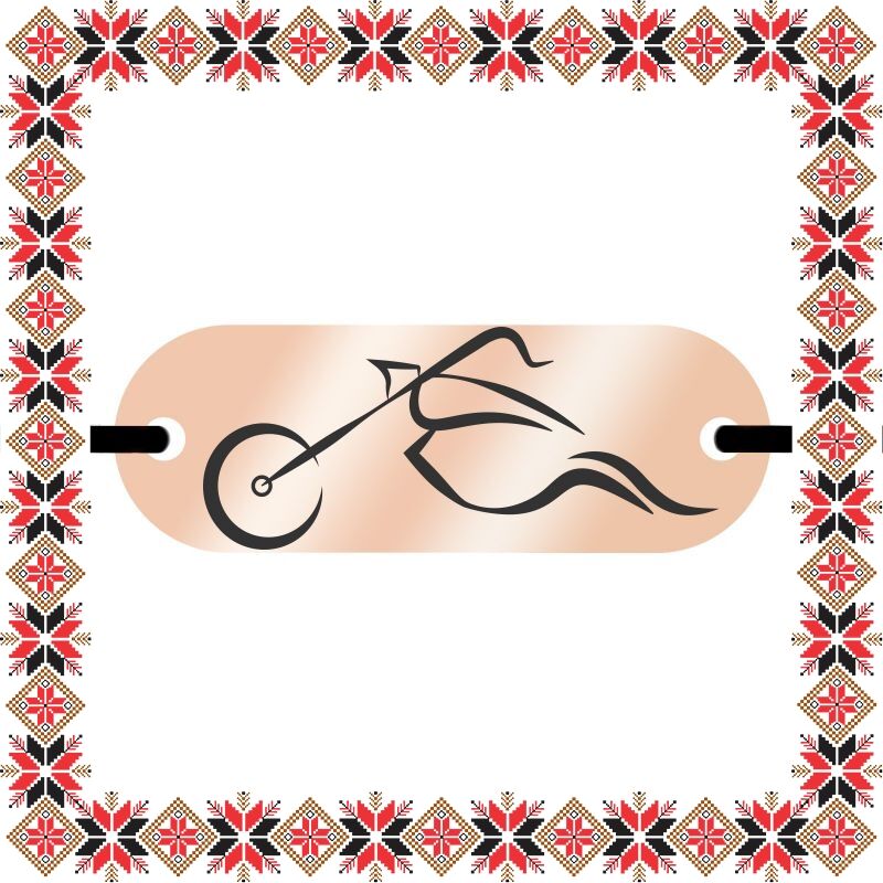 Martisor Bratara Inox Barbati Placuta Rose Gold Motocicleta