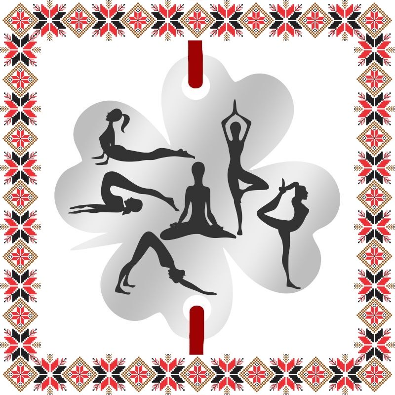 Martisor Bratara Inox Trifoi Argintiu Pozitii Yoga