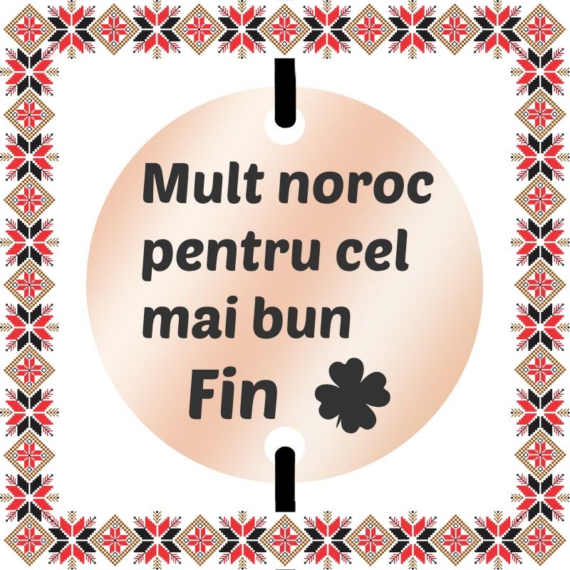 Martisor Bratara Inox Barbati Banut Rose Gold Mult Noroc Fin