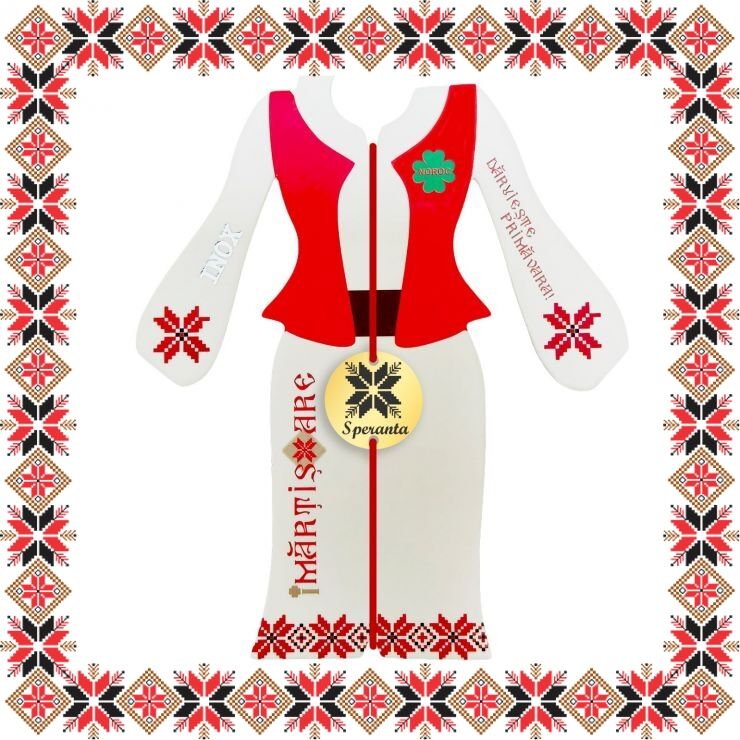 Martisor Bratara Inox Banut Auriu Floare Speranta