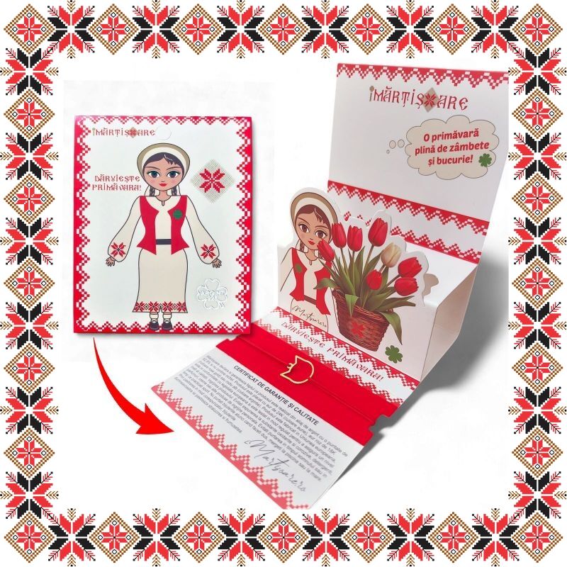 Martisor Bratara Argint 925 Placat Aur 24K Contur Pisica